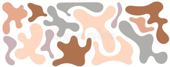 Bloho Color Irregular Blob, Set of Abstract Organic Shapes. Abstract Irregular Random Blobs ...