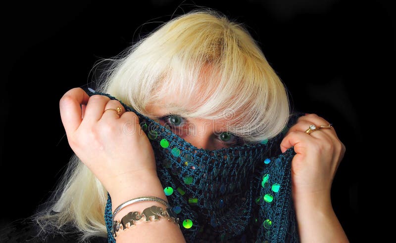 Blond Eastern Dancing Woman. Stock Image - Image of headshot, beauty ...