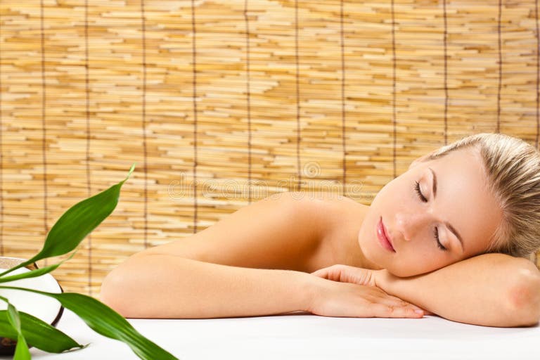 Blond girl layng on table stock image. Image of natural - 25509055