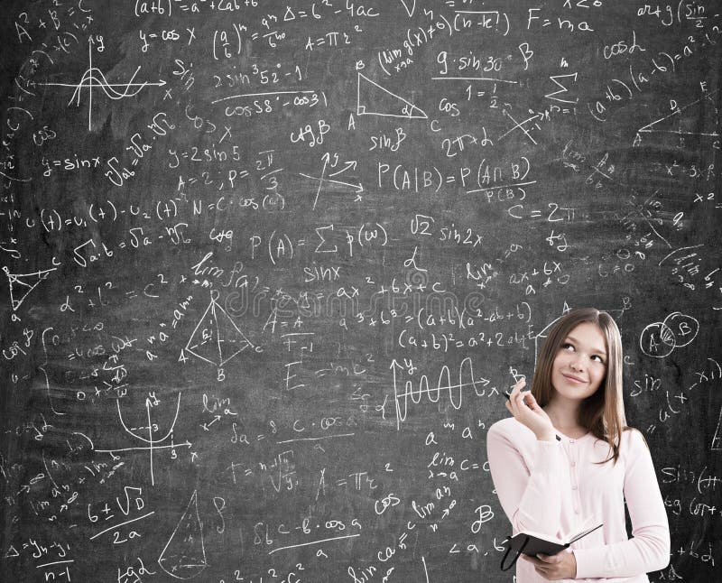 Blond Girl Solving a Difficult Problem Stock Photo - Image of ...