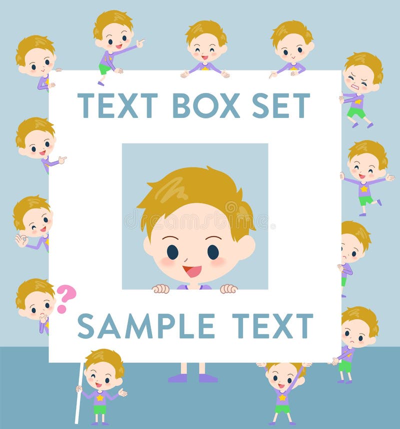 Blond hair boy text box stock vector. Illustration of school - 95074902