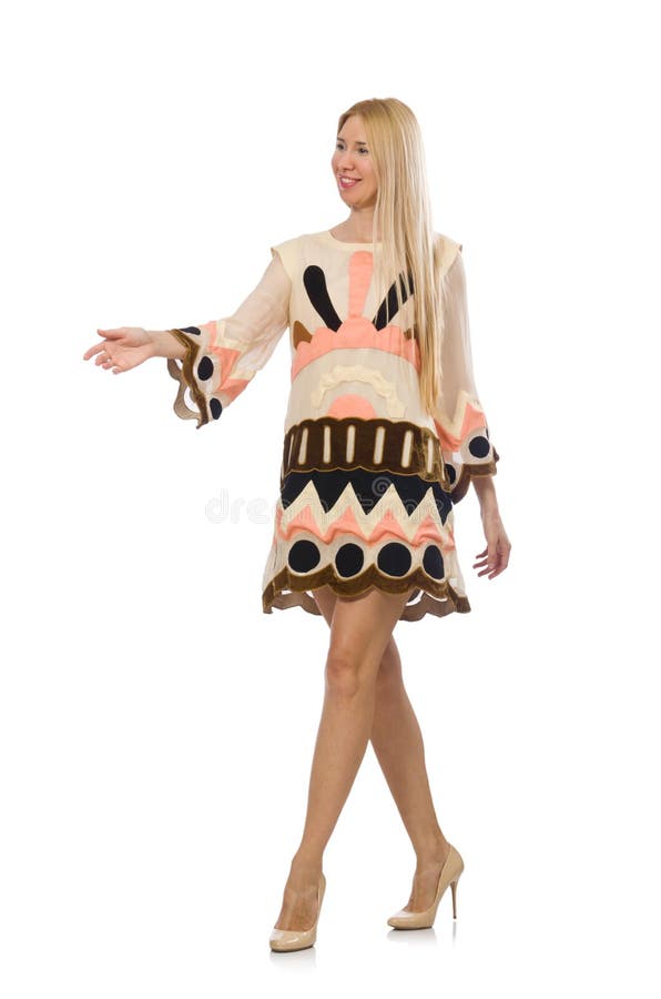 The Blond Hair Model Wearing Designer Clothes Stock Photo - Image of ...