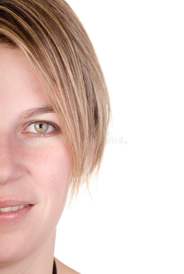 Blond half portrait stock image. Image of female, blonde - 4234579