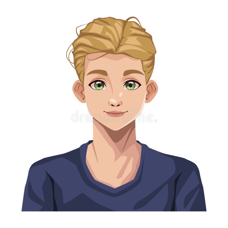 Blond man avatar icon stock vector. Illustration of person - 290770017