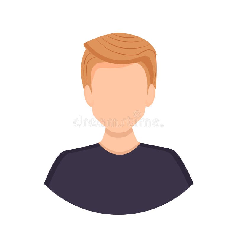 Blond Man Avatar. Portrait of a Young Guy. Vector Illustration of a ...