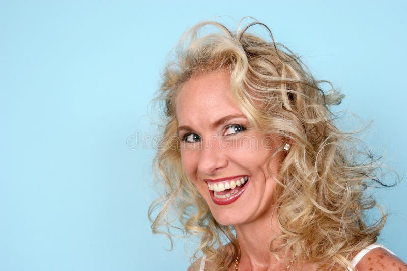 Blond model laughing stock image. Image of blond, girl - 748537