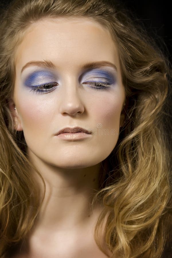 Blond model with makeup stock photo. Image of fashionable - 3808772