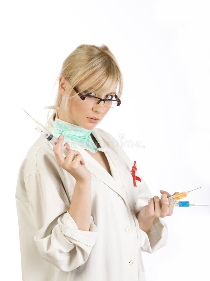 Nurse Holding Few Syringes Stock Photos - Free & Royalty-Free Stock ...
