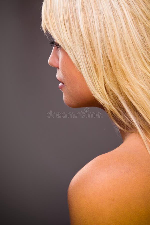 Blond Profile Portrait stock photo. Image of portrait - 11664476