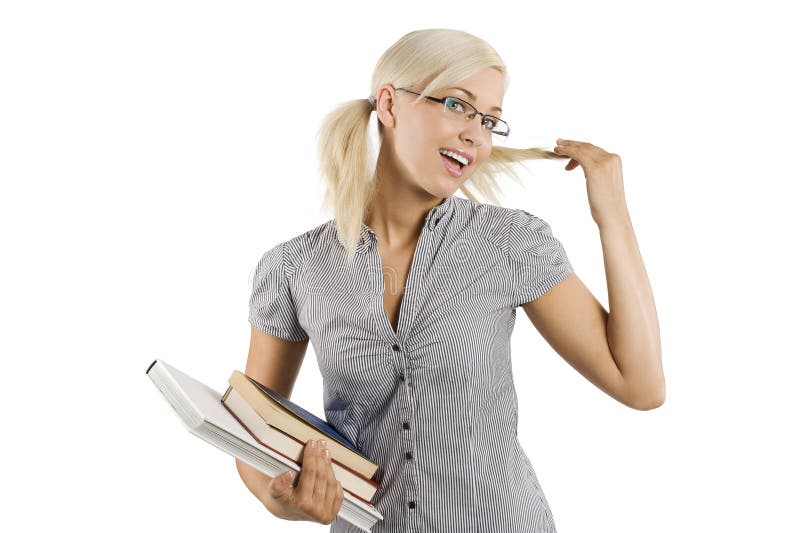 The blond student stock image. Image of intelligent, attractive - 16115345