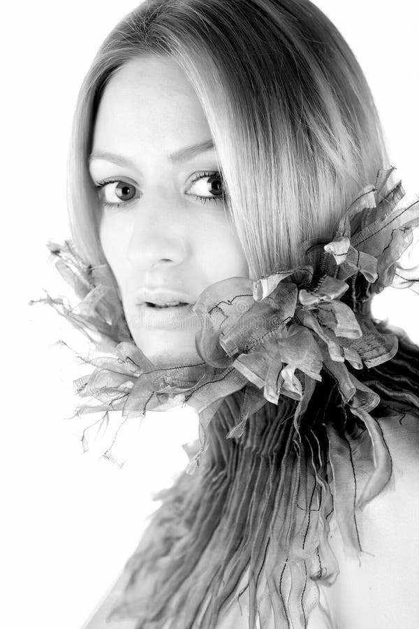 Blond Woman With A Fashionable Turtle Neck Stock Image - Image of face ...