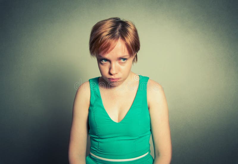 Blond Woman with Funny Expression Stock Image - Image of excited, hand ...