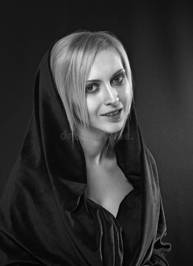 Blond Woman with Head Covered Stock Photo - Image of chic, cute: 27730940