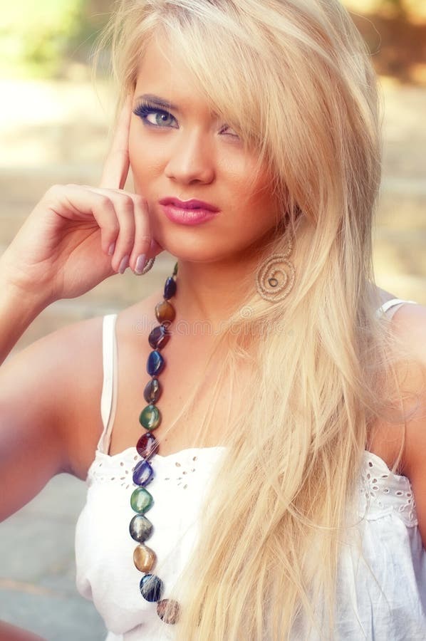 Blond women stock photo. Image of headshot, caucasian - 23968774