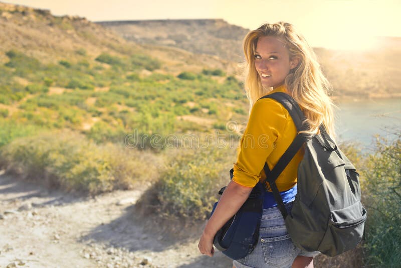 Back of a beautiful woman stock photo. Image of tree - 32888324