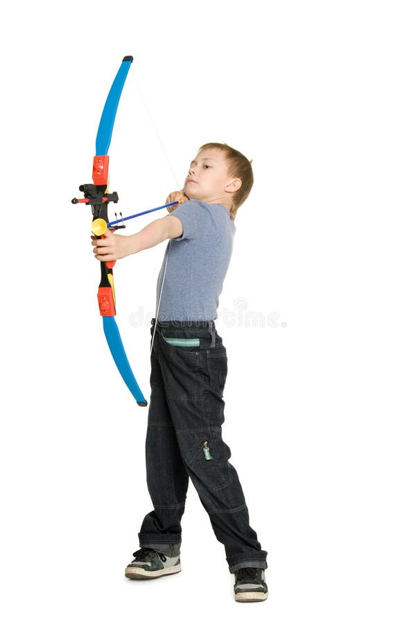 Boy Shooting with a Longbow Stock Image - Image of armor, archery: 49166553