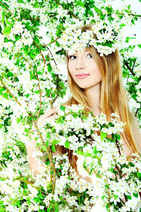 Blonde In Flowers Picture. Image: 15098713