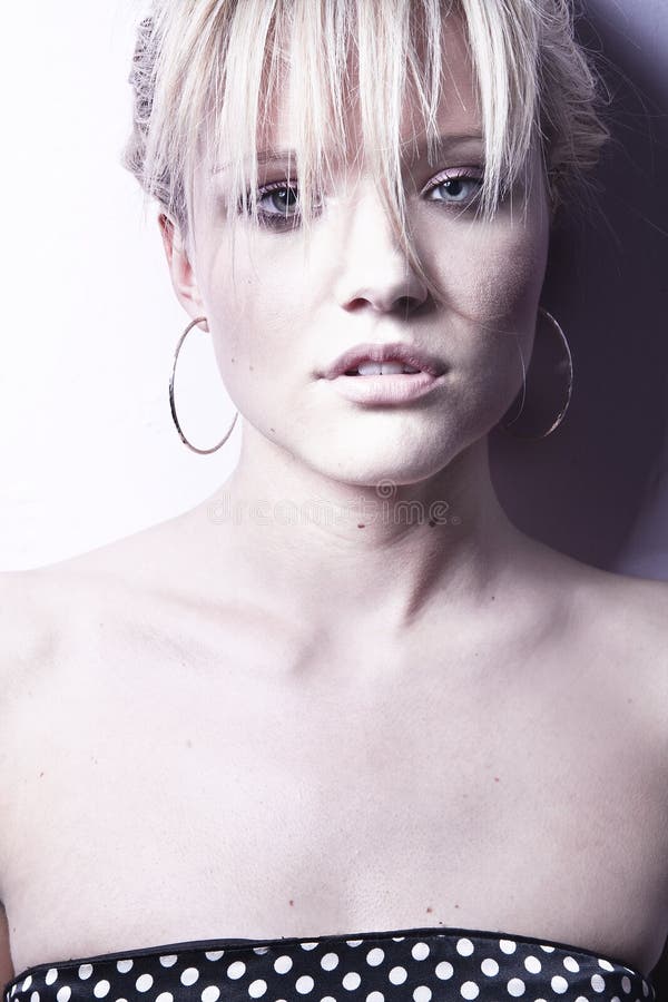 Blonde with the fringe stock image. Image of fringe, funny - 18387989