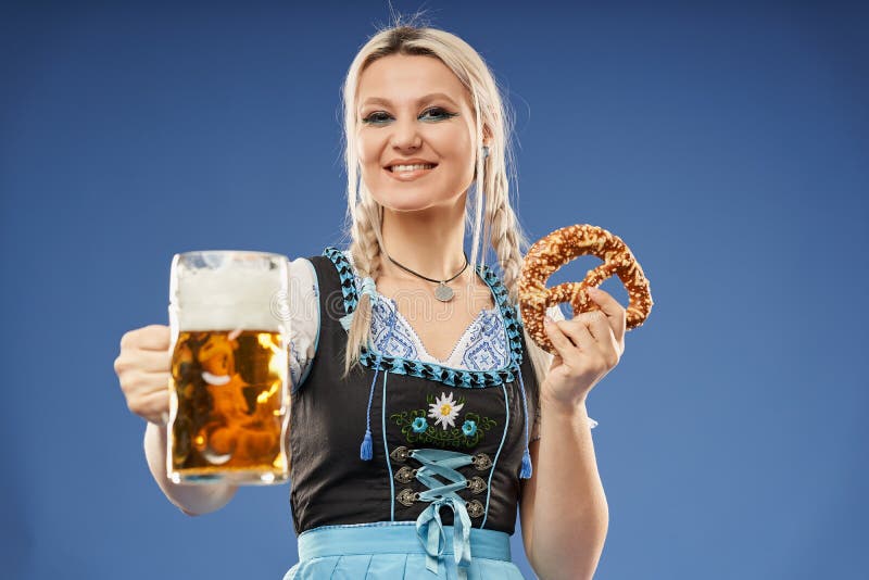 Blonde German Girl With Beer Stock Image Image Of Happy Holiday 210609081