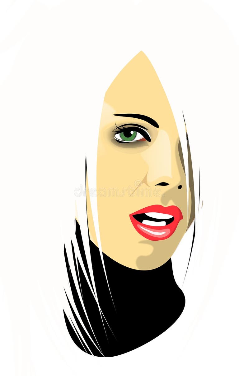 Realistic Blonde Woman Stock Illustrations – 824 Realistic Blonde Woman ...