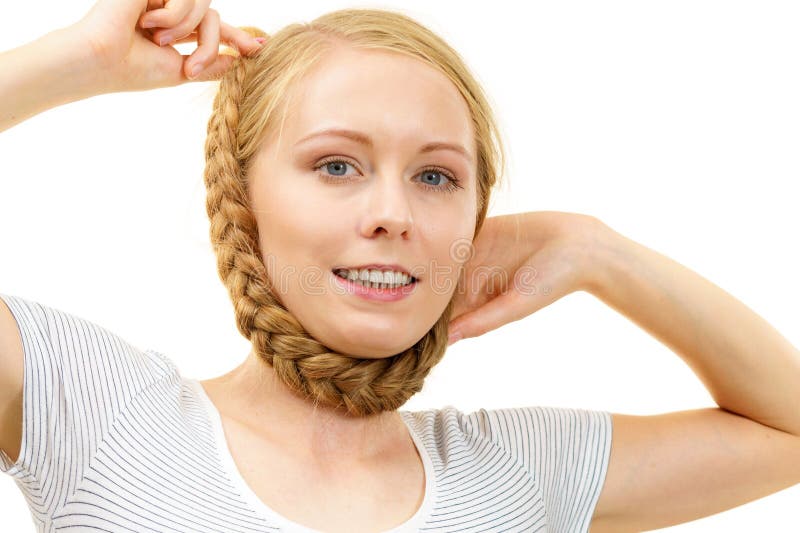 Blonde Girl With Braid Hair Stock Image Image Of Woman Blonde 281187595