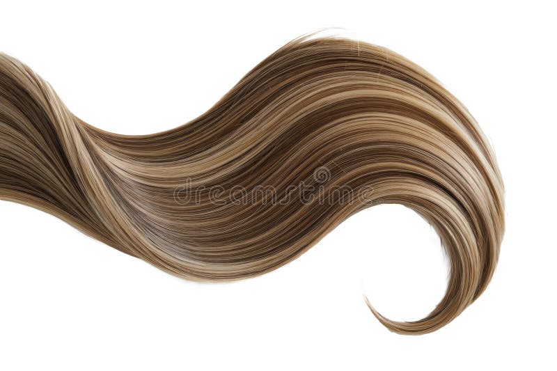 Blonde Hair Strand Curl Isolated on White Stock Illustration ...