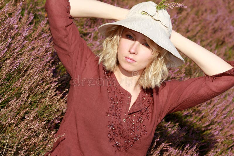 The blonde of heather stock image. Image of natural, pretty - 11266659