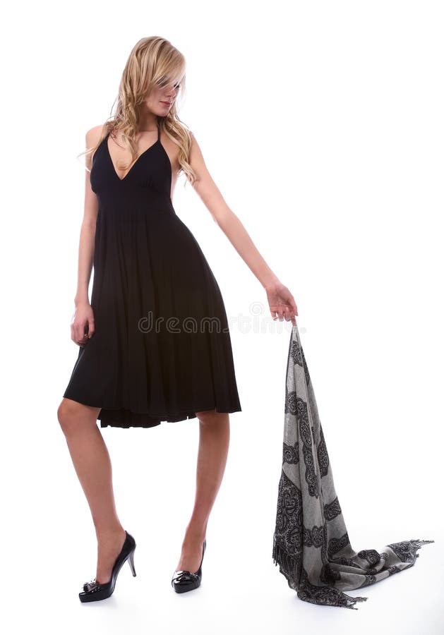 Blonde model with shawl stock image. Image of sensuality - 7203897