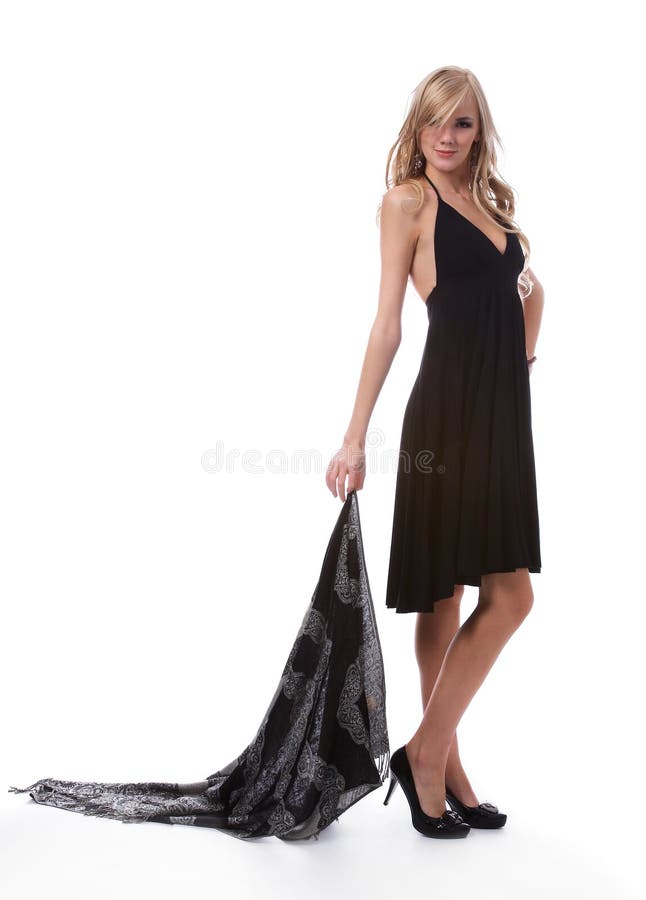 Blonde model with shawl stock image. Image of sensuality - 7203897