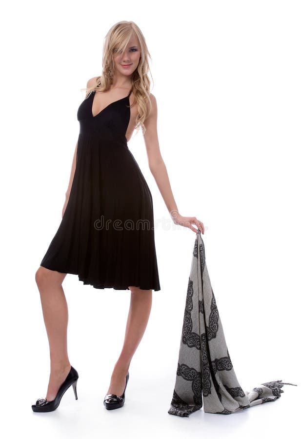 Blonde model with shawl stock image. Image of sensuality - 7203897