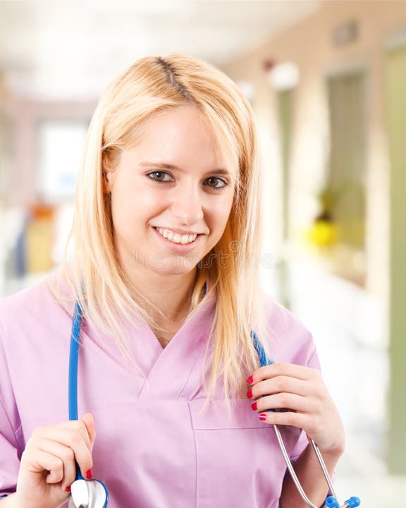 Blonde nurse stock image. Image of health, uniform, nurse - 20053127