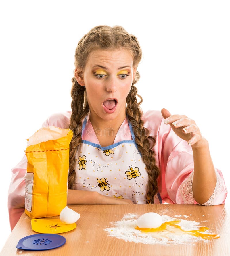 Blonde smashed egg stock image. Image of beauty, adult - 33761199