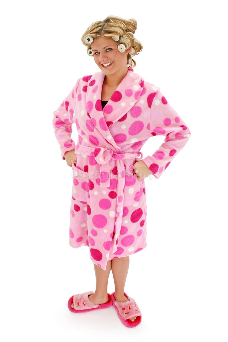128 Woman Hair Rollers Robe Stock Photos - Free & Royalty-Free Stock ...