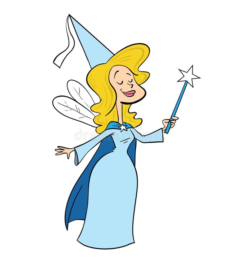 Blonde Young Fairy God Mother Stock Vector - Illustration of girl ...