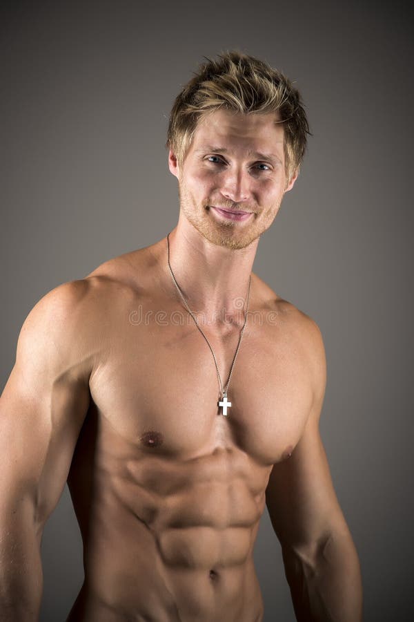 Blonder athetic Mann stockfoto. Bild von baumuster, leute - 34902518