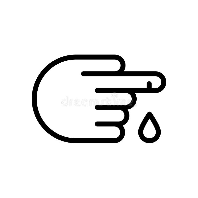 Paper Cut On Finger Clipart Bw