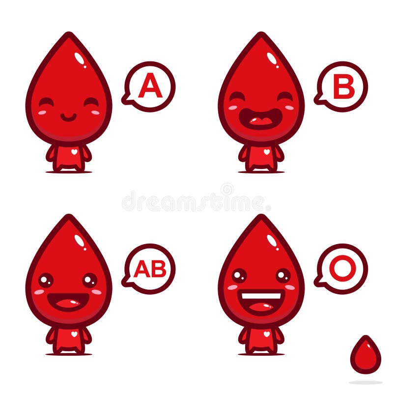 Cute Blood Vector Mascot Design Stock Vector - Illustration of happy ...