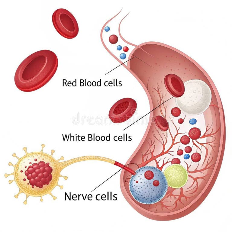 Neuron Blood Circulation Stock Illustrations – 56 Neuron Blood ...