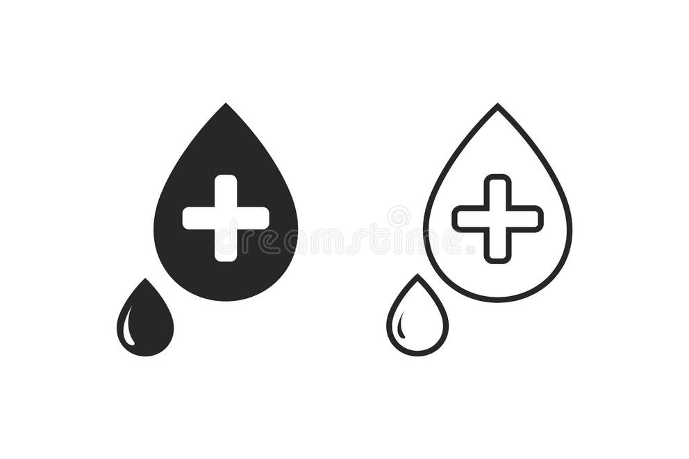 Blood Aid Bold Line Vector Icon Set Stock Vector - Illustration of life ...