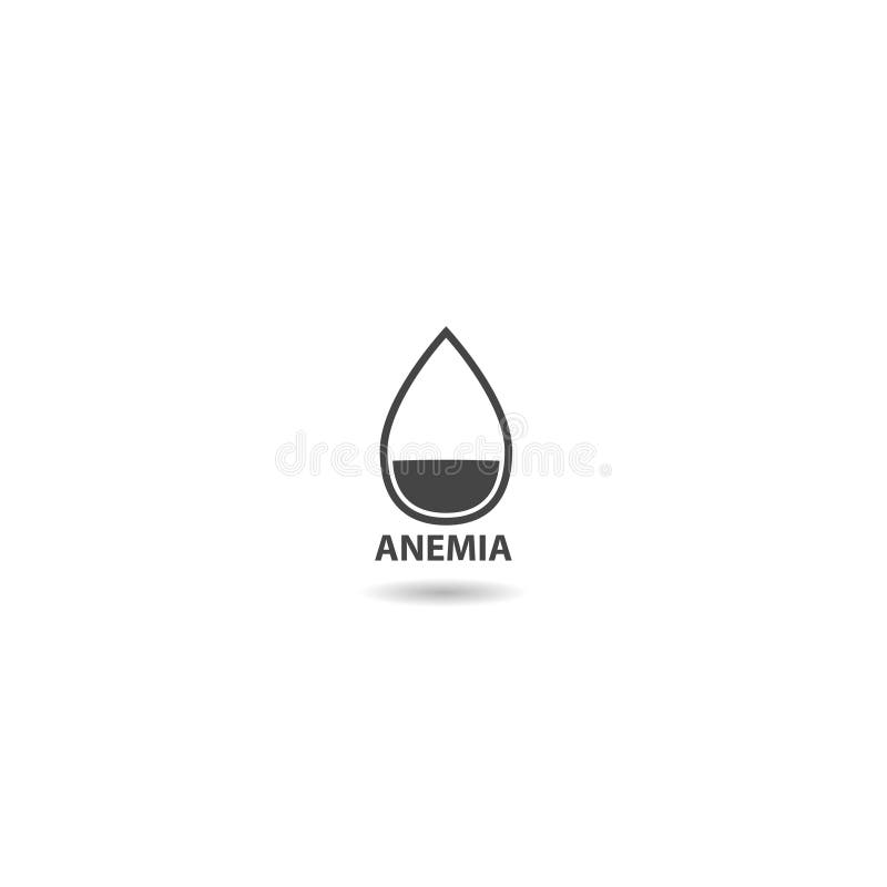 Blood Anemia Icon with Shadow Stock Vector - Illustration of blood ...