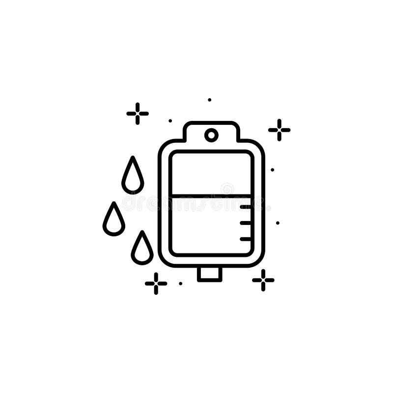 Blood Bag, Drop Icon. Element of Blood Donation Icon Stock Illustration ...