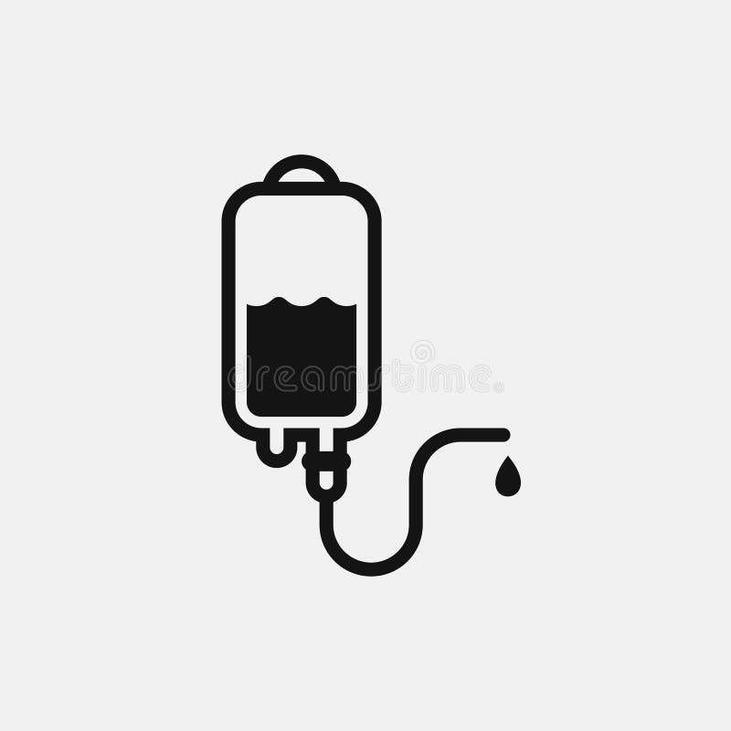 Blood Bag, Iv Bag Icon Logo Design. Simple Flat Vector Illustration Stock Vector - Illustration ...