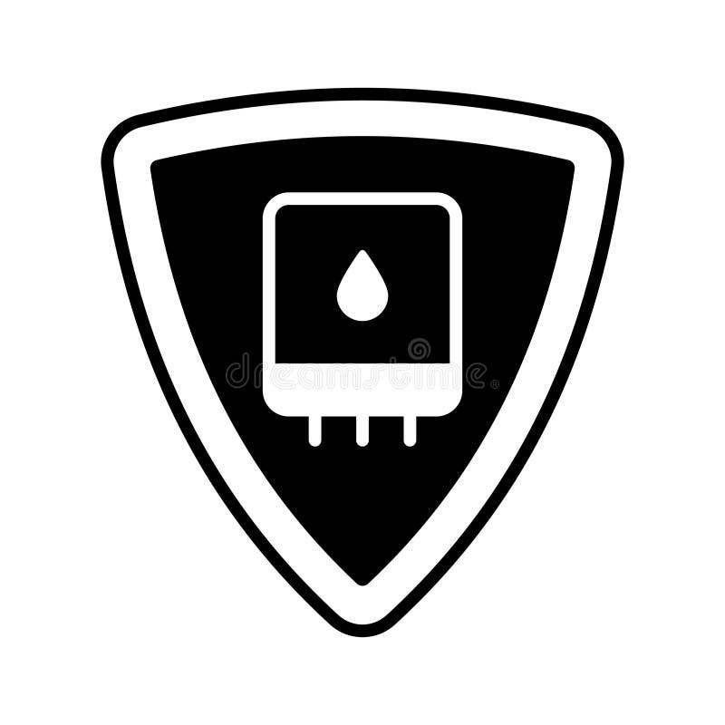 Blood Bag with Protection Shield Showing Concept Icon of Blood Bag ...