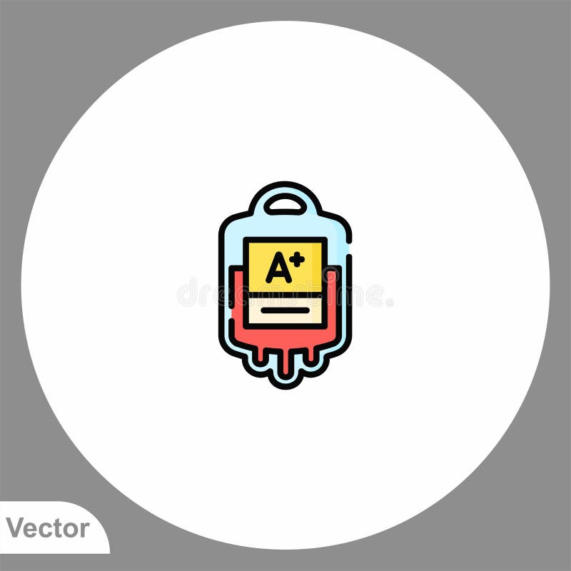 Blood Bag Vector Icon Sign Symbol Stock Vector - Illustration of ...
