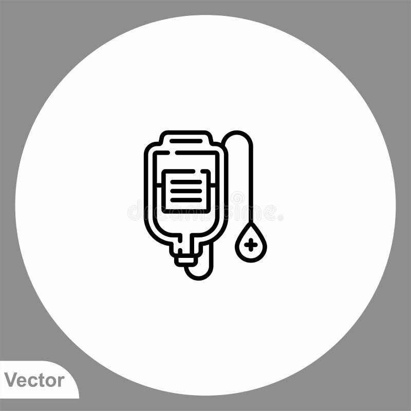 Blood Bag Vector Icon Sign Symbol Stock Vector - Illustration of ...