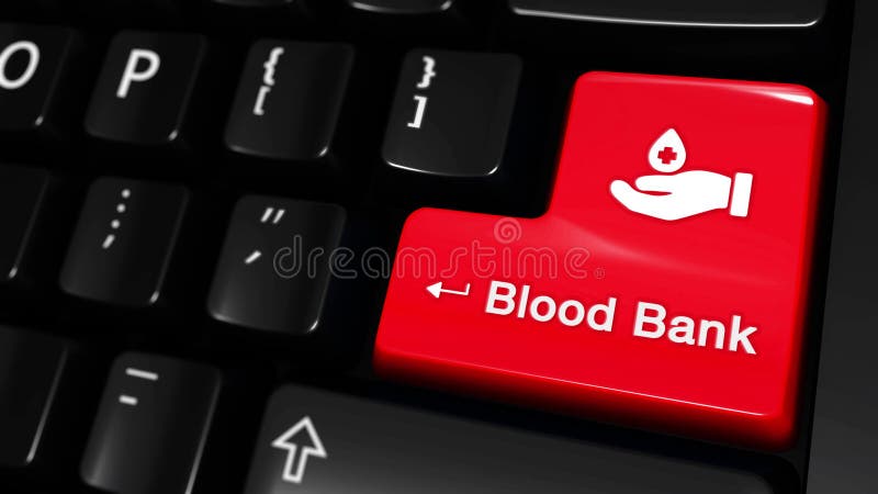 91. Blood Bank Moving Motion on Computer Keyboard Button. Stock Video ...