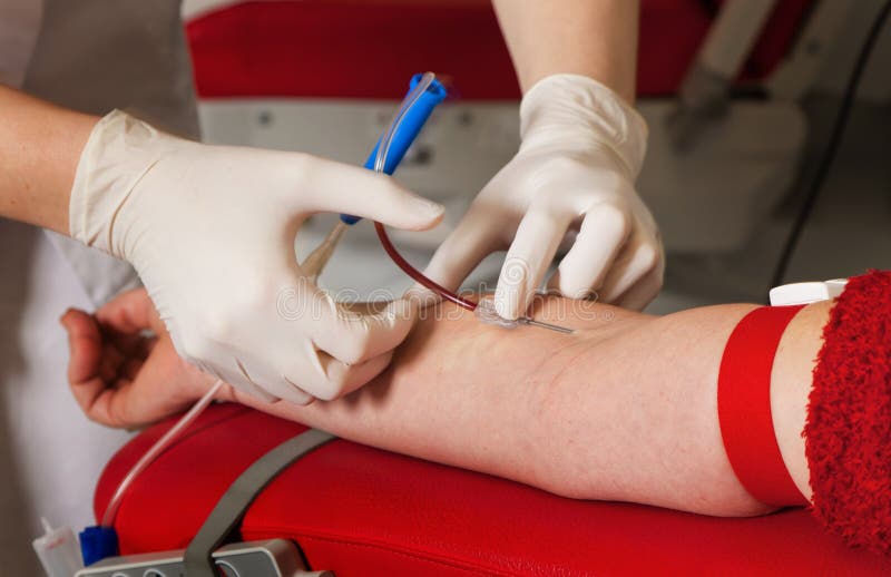 Blood from the Blood Donations in Blood Laboratory Stock Image - Image ...