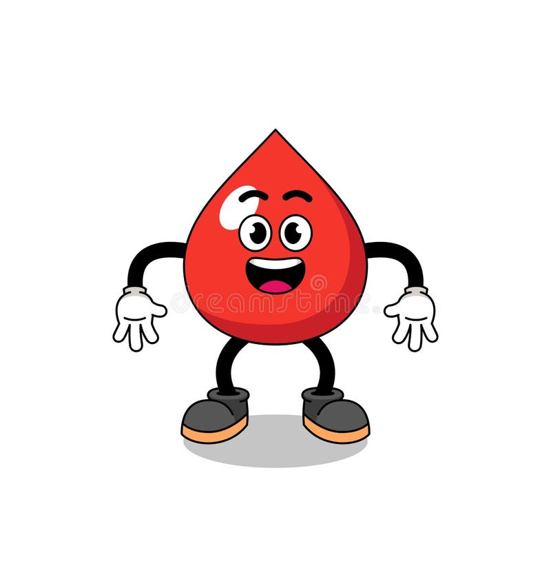 Blood Cartoon with Surprised Gesture Stock Vector - Illustration of ...