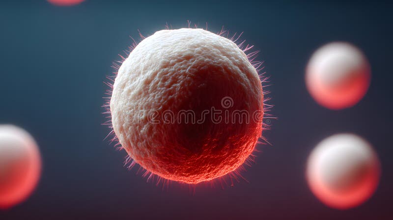 Ultra-realistic Close-up of a White Blood Cell Under Microscope with ...