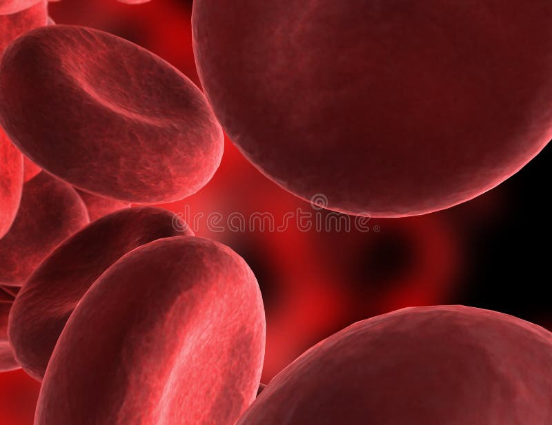 Flowing Red Blood Cells - Erythrozyt 3D Illustration Stock Illustration ...